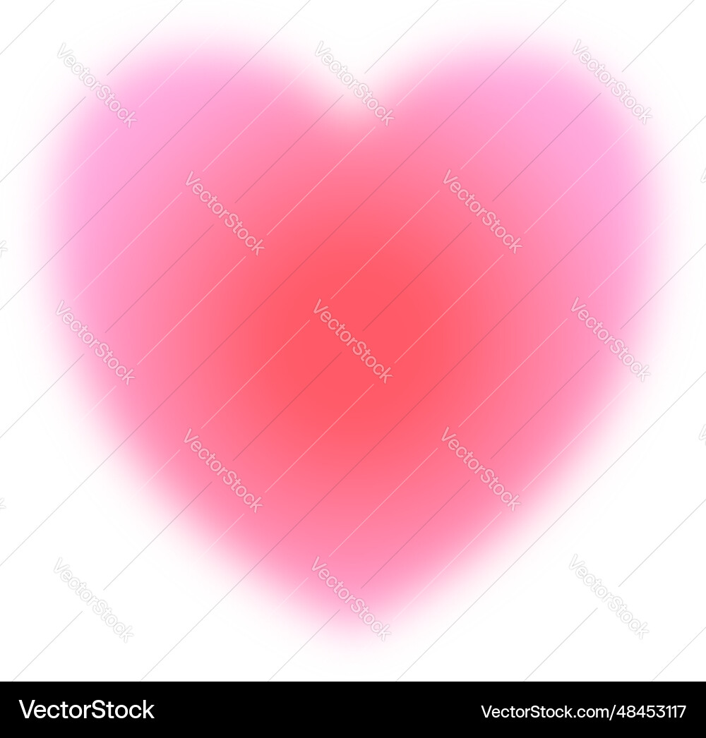 Blurred soft pink heart shape Royalty Free Vector Image