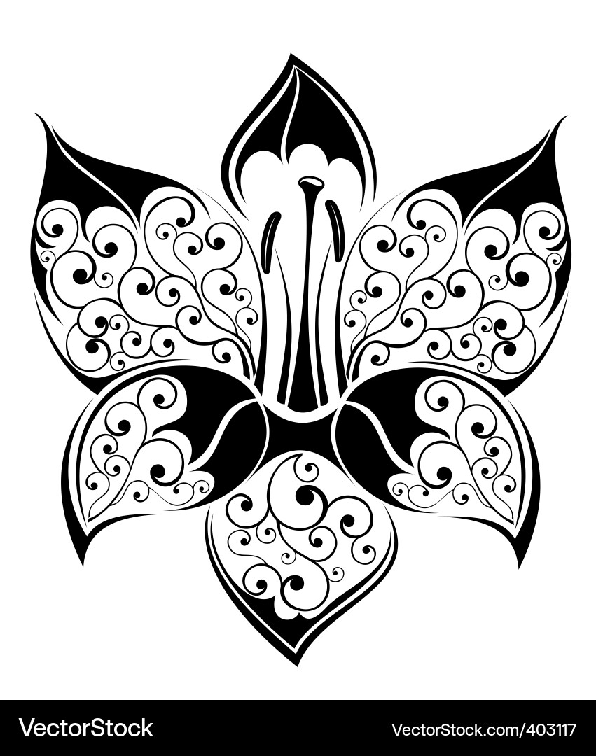 Graphical flower Royalty Free Vector Image - VectorStock