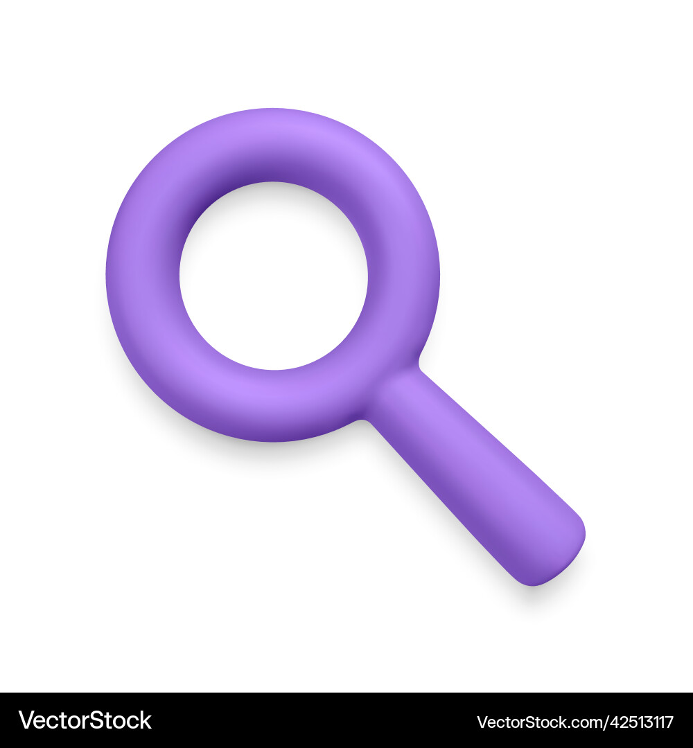 Magnifying glass search icon symbol isolated Vector Image