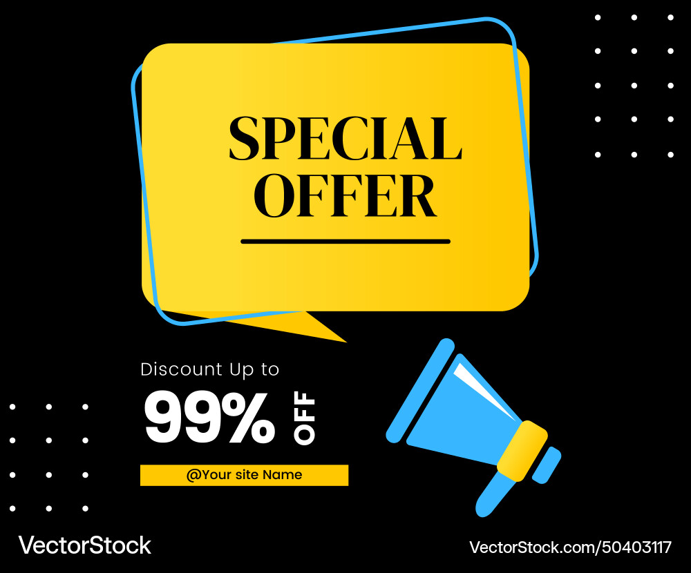 Special offer icon design 99 percent off Vector Image