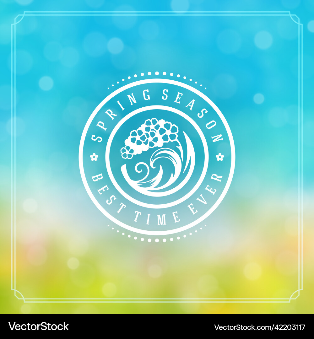 Spring badge typographic design greeting Vector Image