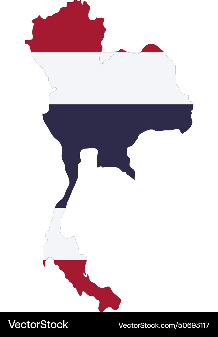 Thailand flag in map Royalty Free Vector Image