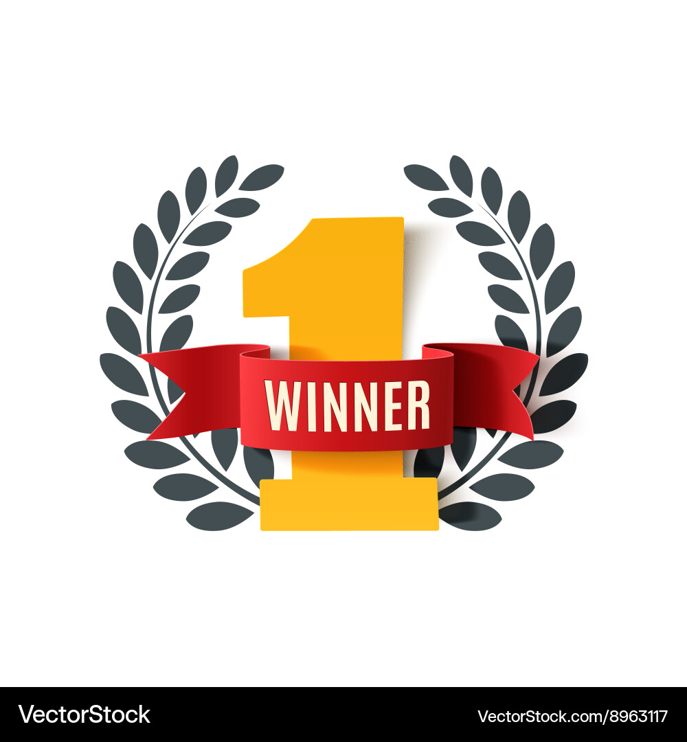 Winner number one background Royalty Free Vector Image