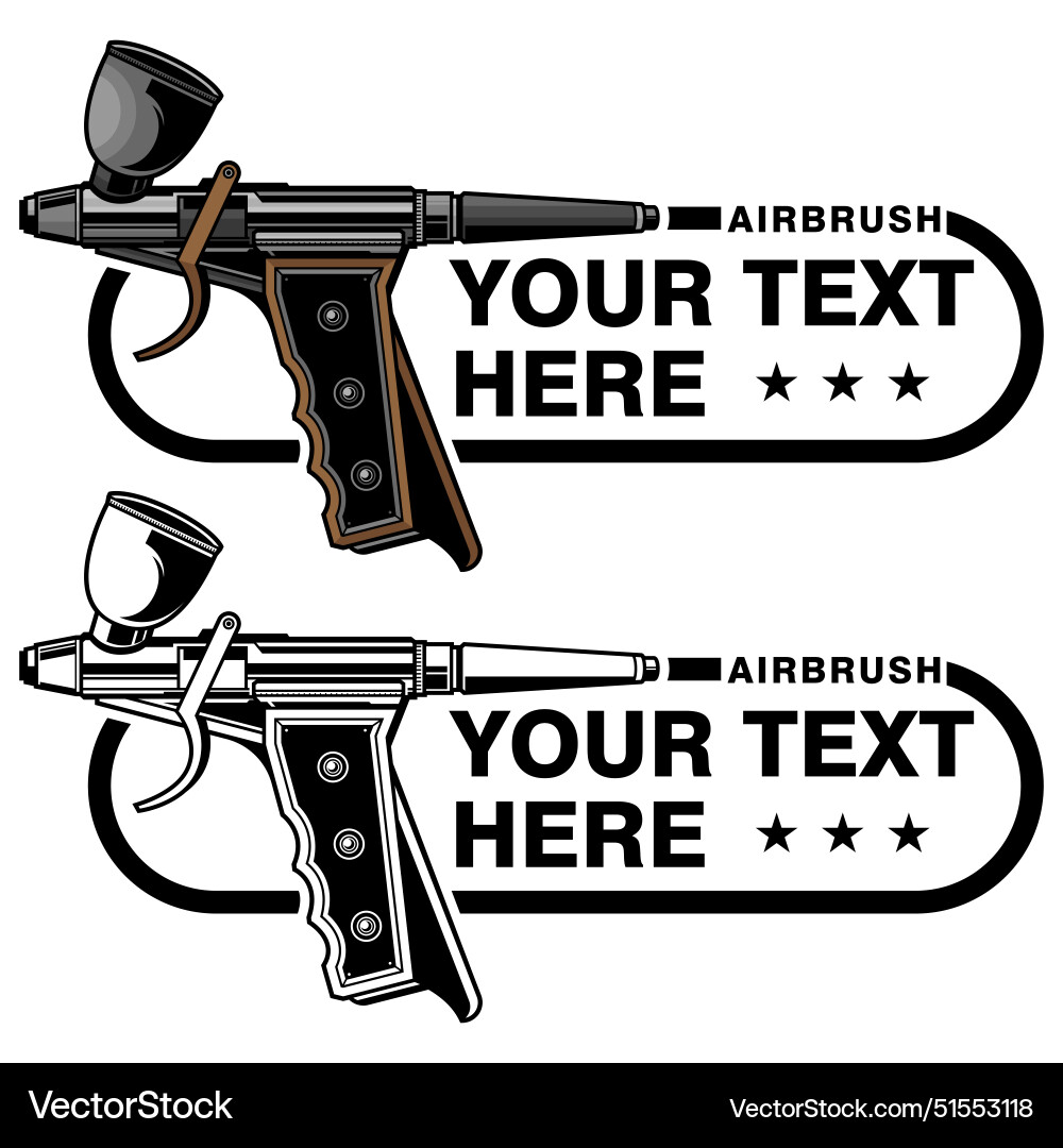 Airbrush logo design Royalty Free Vector Image