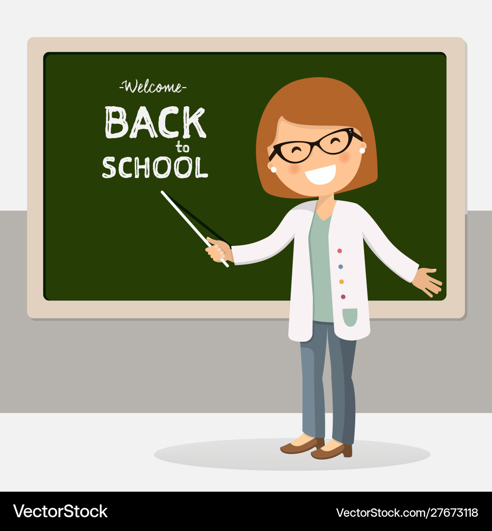 Back to school teacher Royalty Free Vector Image