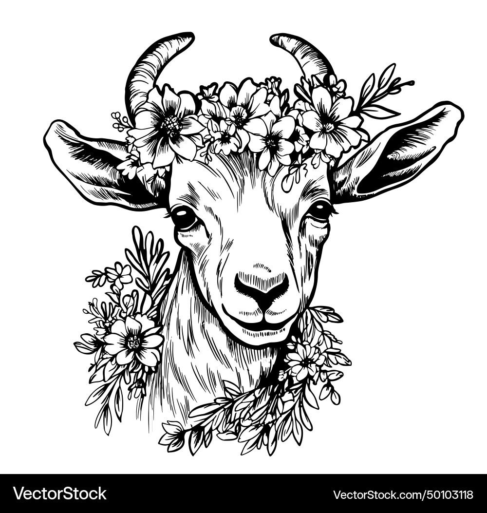 Cartoon baby goat Royalty Free Vector Image - VectorStock