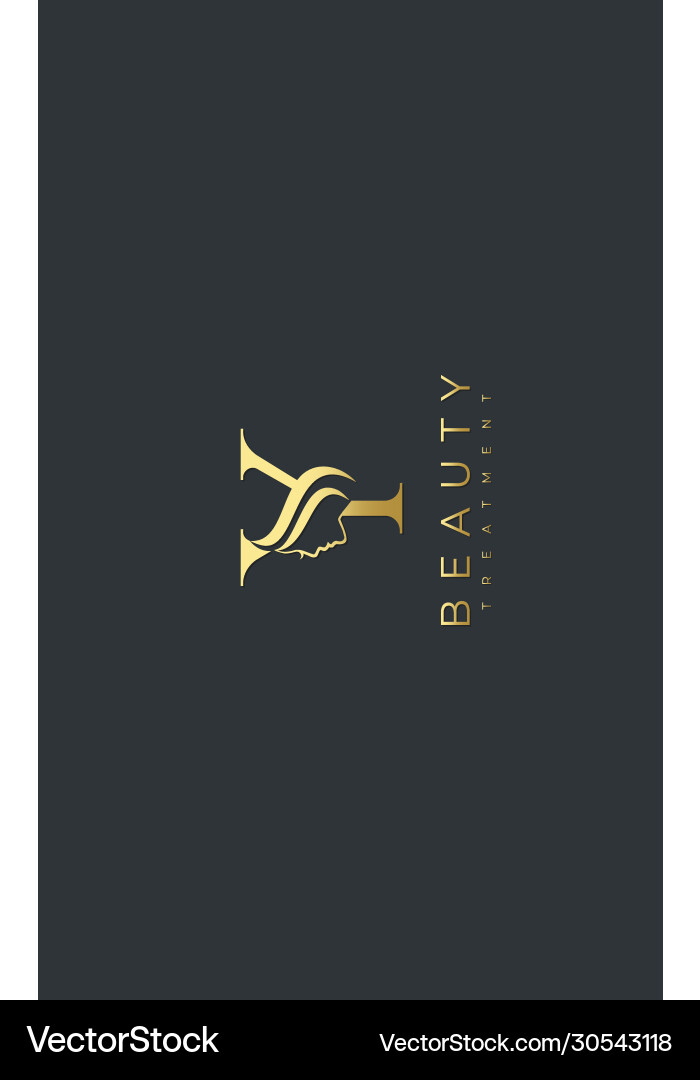 Letter y beauty face logo design Royalty Free Vector Image