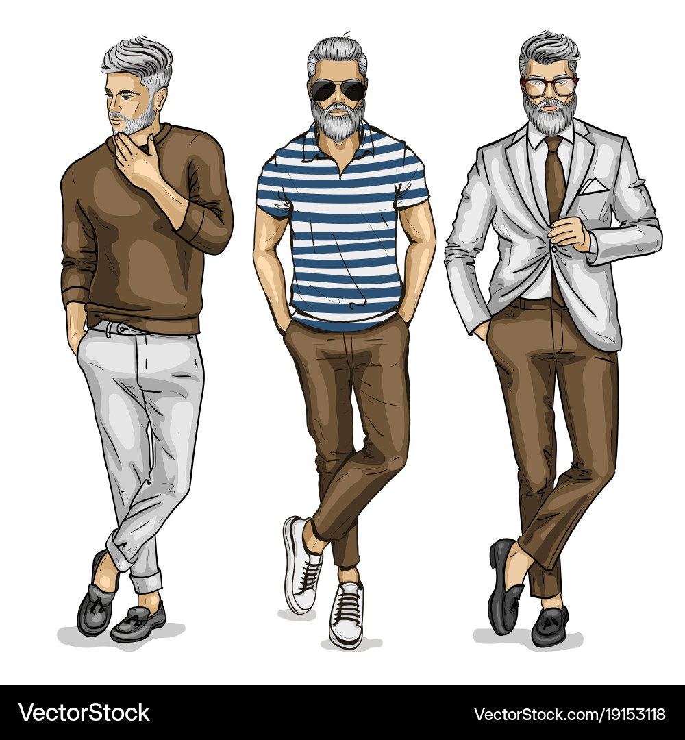 Man models Royalty Free Vector Image - VectorStock