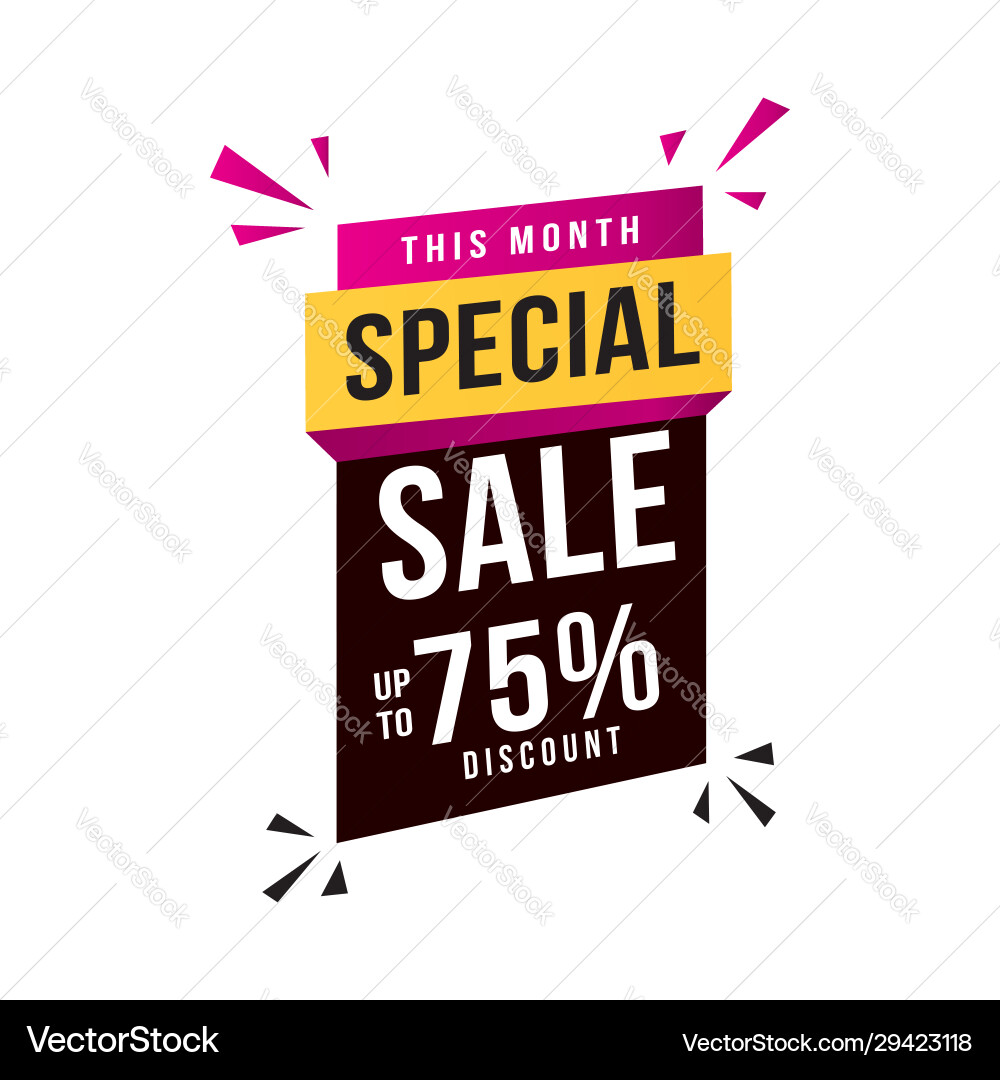 Sale banner template design Royalty Free Vector Image
