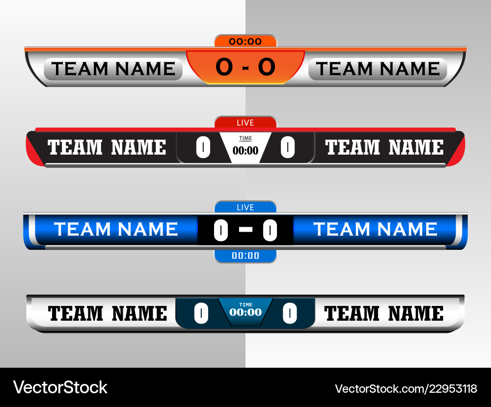 Scoreboard digital screen graphic template Vector Image