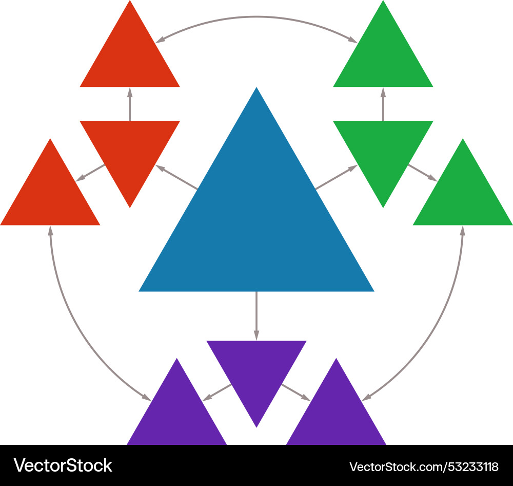 Structural flow diagram infographic structure Vector Image
