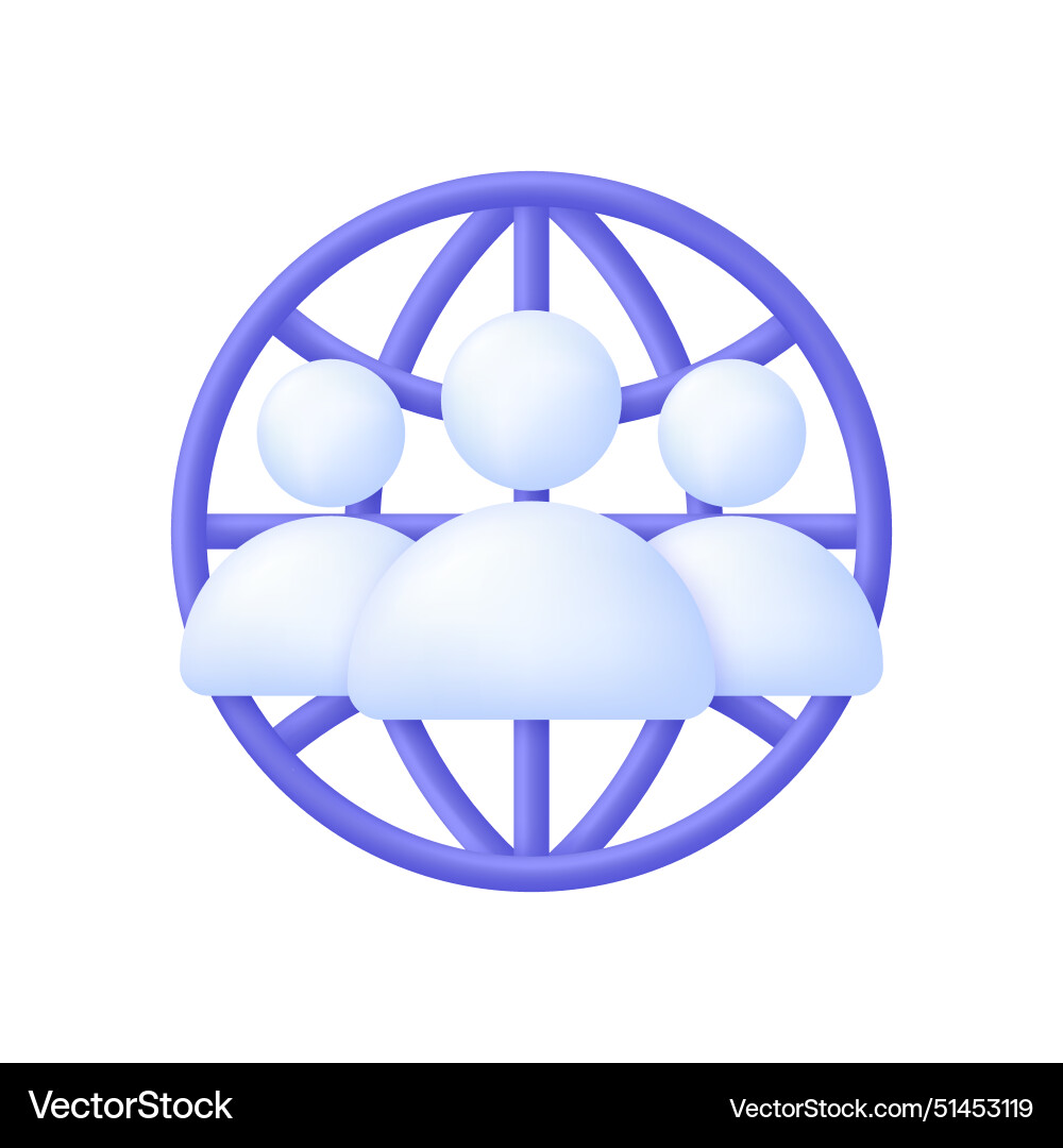 3d global business and employees from Royalty Free Vector