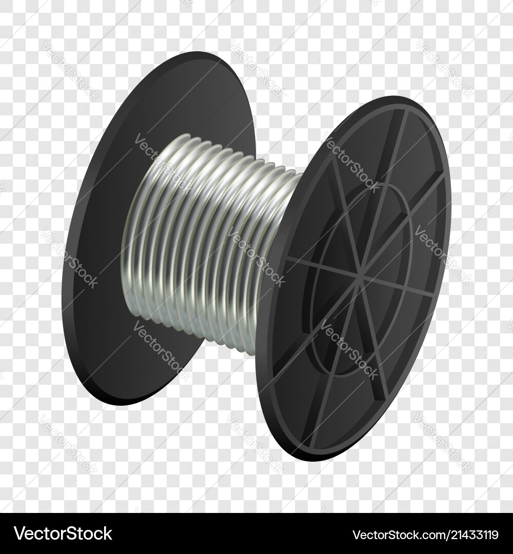 Cable coil mockup realistic style Royalty Free Vector Image