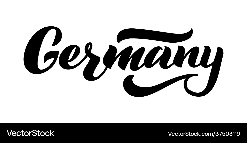Germany lettering design country name Royalty Free Vector
