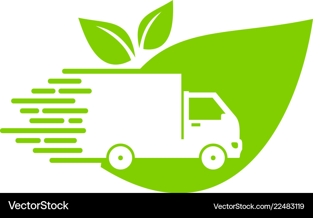 Green delivery logo icon design Royalty Free Vector Image
