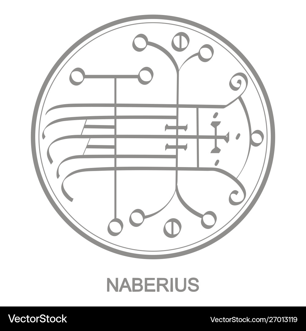 Icon with symbol demon naberius Royalty Free Vector Image