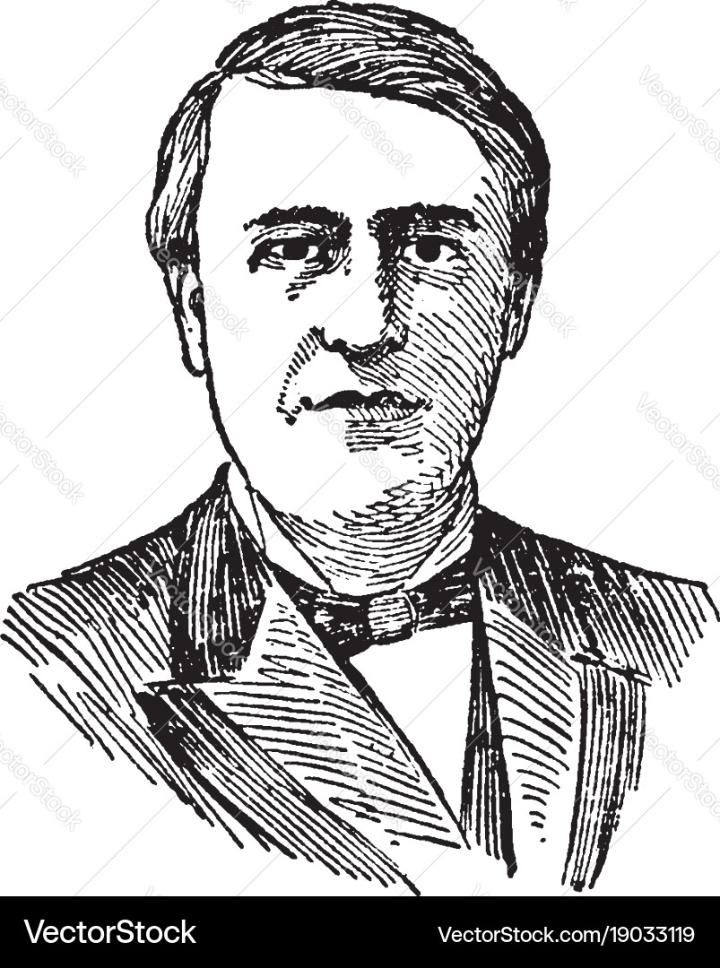 Thomas a edison vintage Royalty Free Vector Image