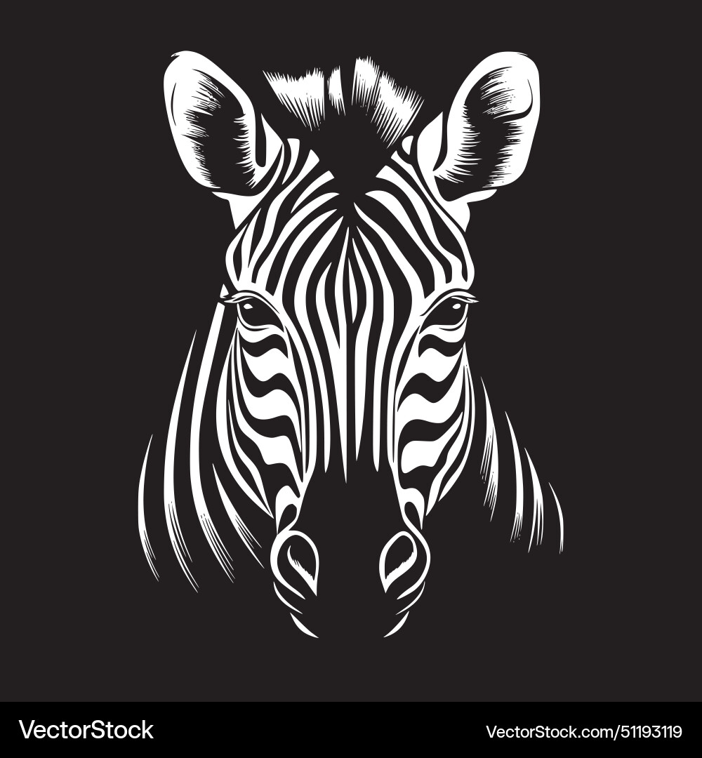 Zebra - minimalist and flat logo Royalty Free Vector Image