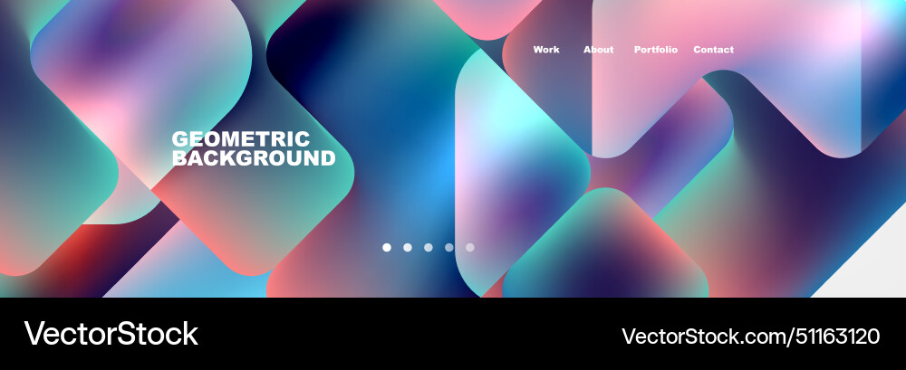 A colorful geometric background with a gradient of