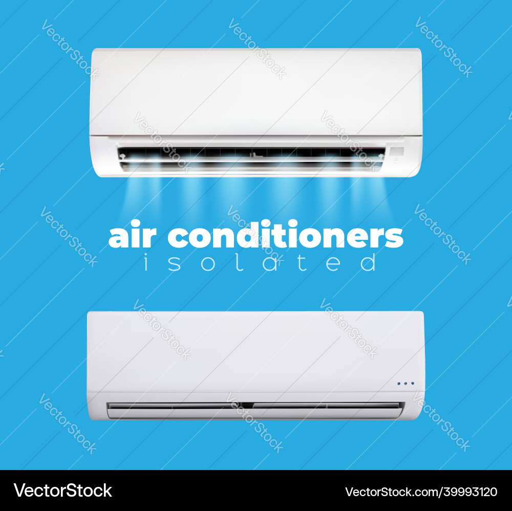 Air conditioner climate control and ventilation Vector Image