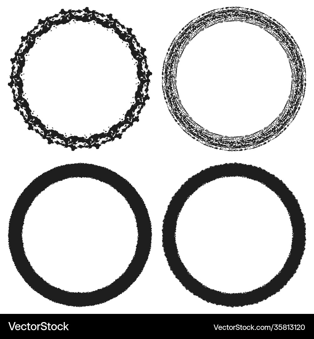 Circle frame set-06 Royalty Free Vector Image - VectorStock