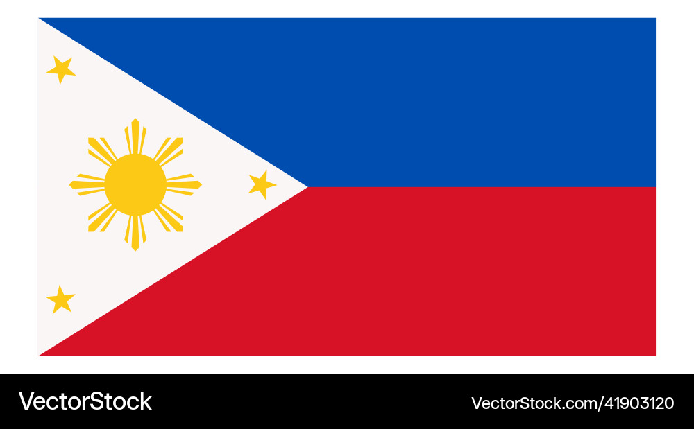 Flagge der Philippinen ein Land im südöstlichen Vektor Bild