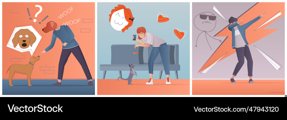 Memes flat Royalty Free Vector Image - VectorStock