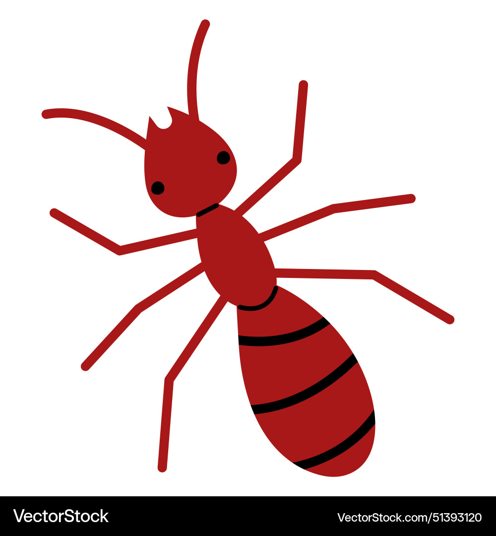 Red ant Royalty Free Vector Image - VectorStock