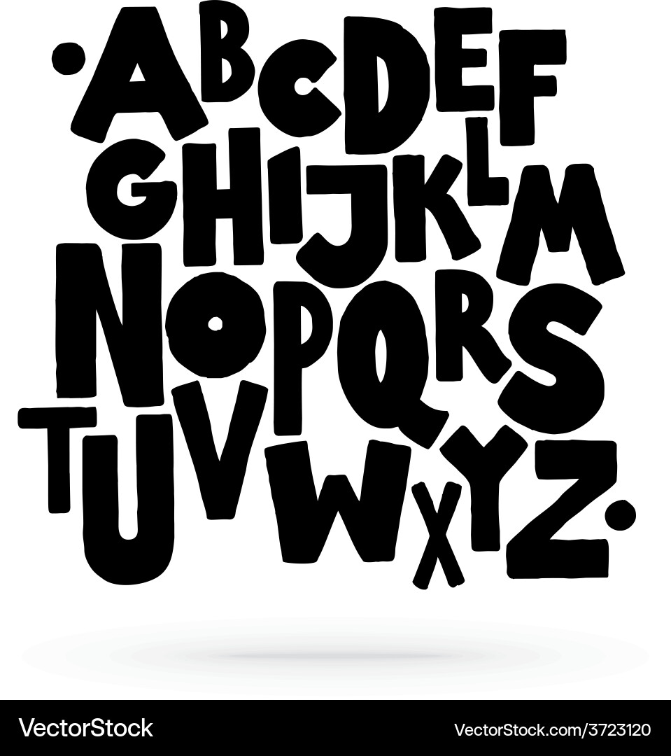 Retro Comic Book Font - Bold & Energetic Vector Image