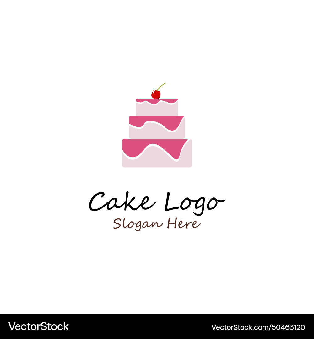 Sweet cake logo icon template Royalty Free Vector Image