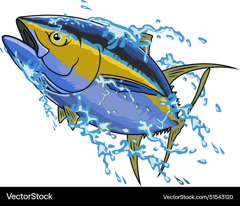 Tuna fishing logo image Royalty Free Vector Image