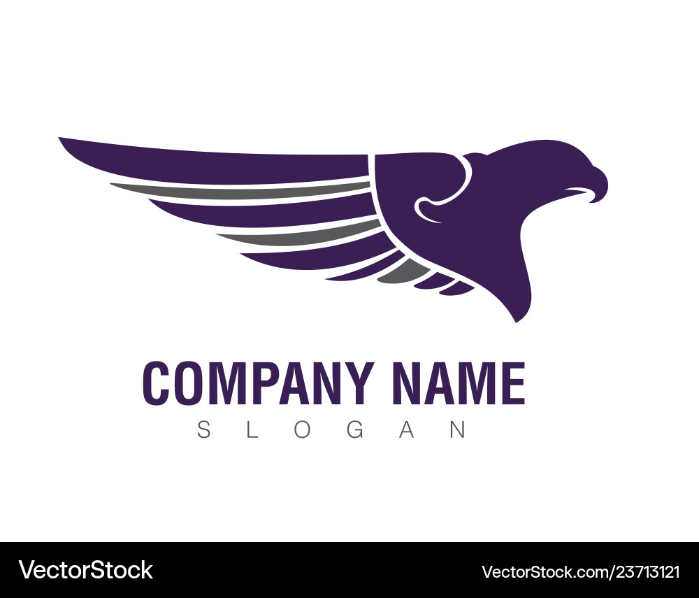 Blue eagle logo Royalty Free Vector Image - VectorStock
