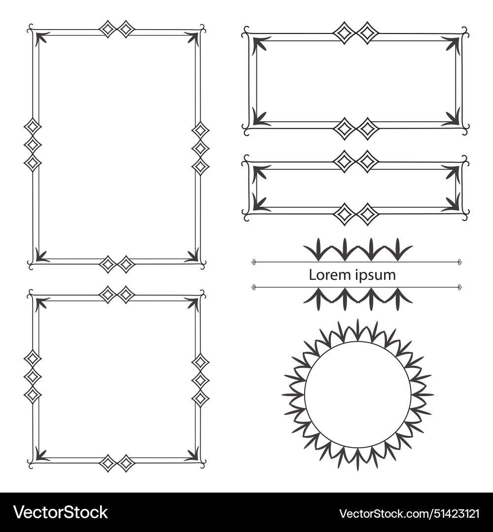 Corner frame Royalty Free Vector Image - VectorStock