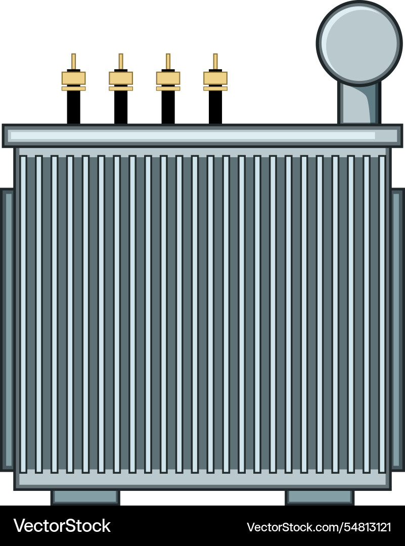 Frequency electrical transformer cartoon Vector Image