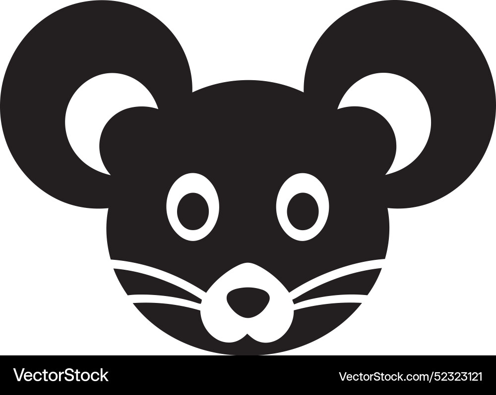 Graphical elegance mouse artworkwhiskered Vector Image