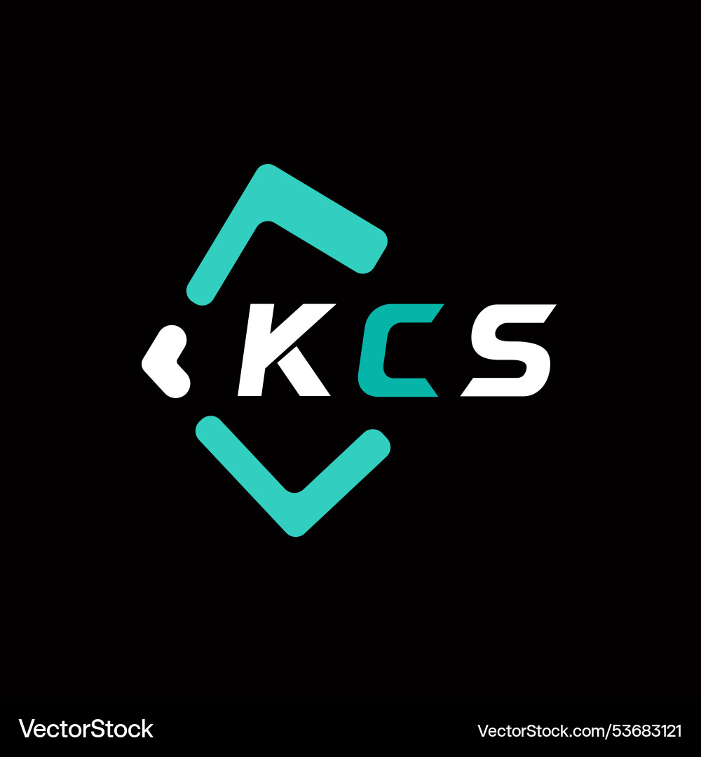 Kcs creative minimalist letter logo unique Vector Image