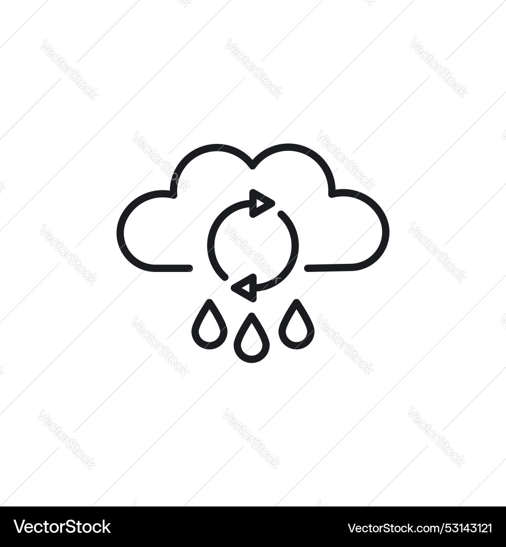 Rainwater harvesting icon symbol on white Vector Image