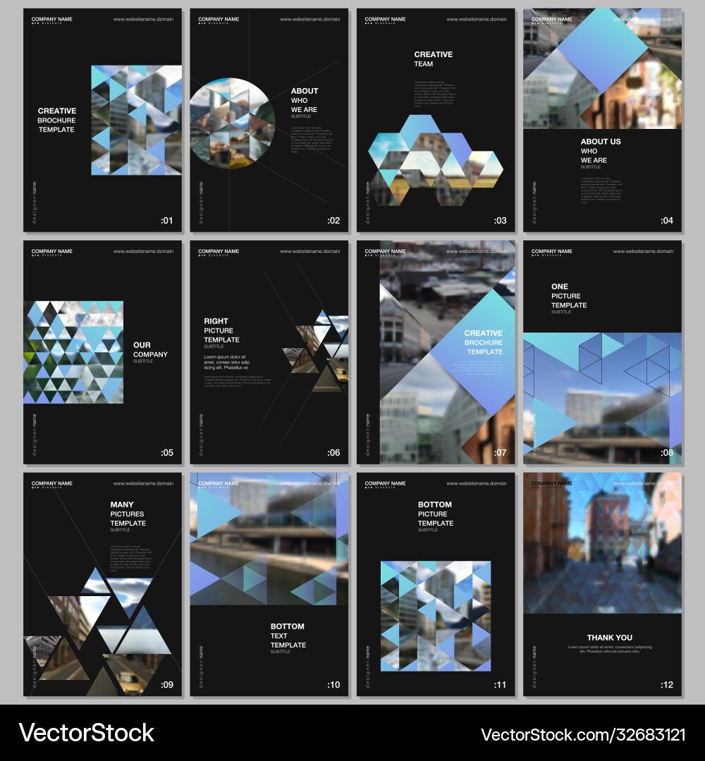 Triangular Brochure Cover Template Royalty Free Vector Image