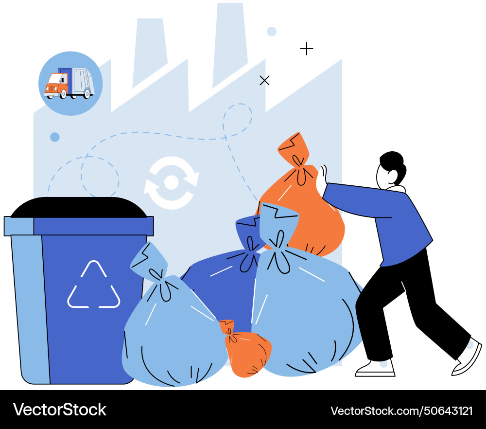 Waste management effective Royalty Free Vector Image