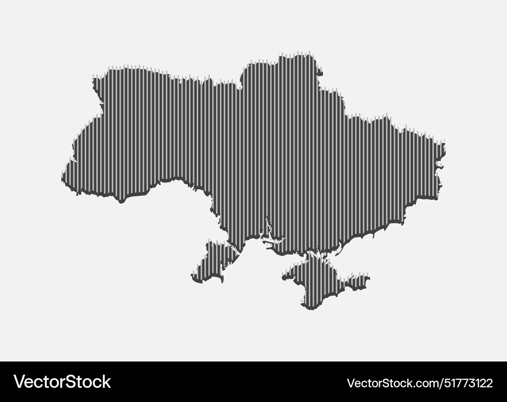 Abstract Map Ukraine Parallel Grey Lines Vector Image