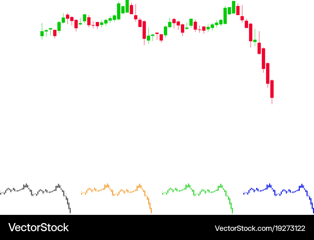 Candlestick Graph Fall Beschleunigung I Lizenzfreier Vektor