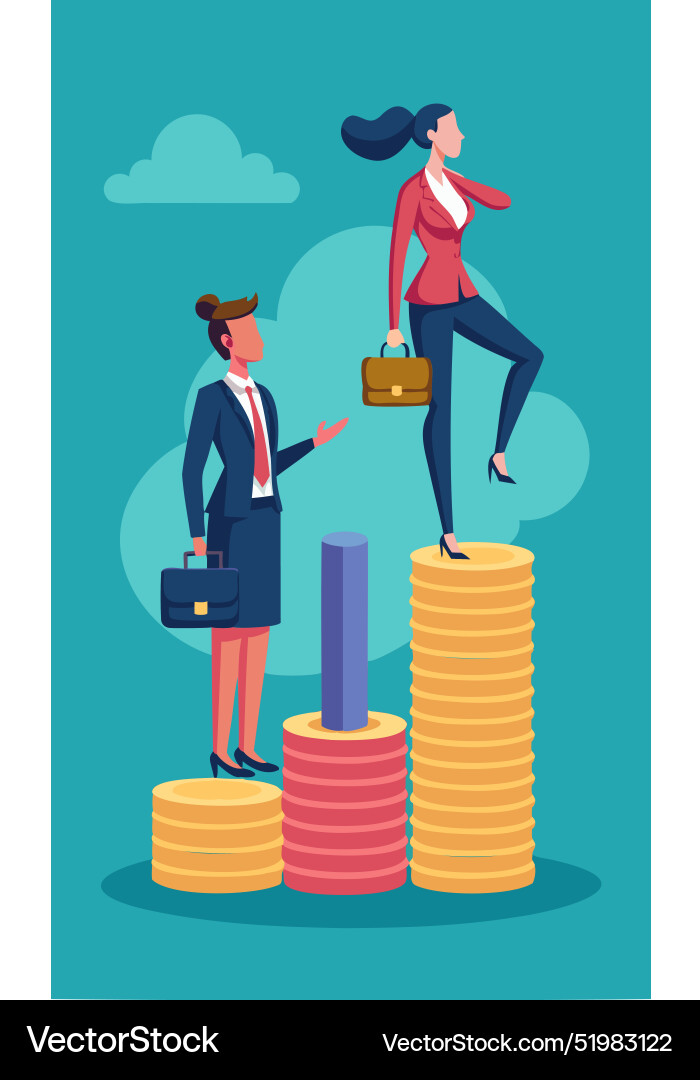 Gender pay gap Royalty Free Vector Image - VectorStock