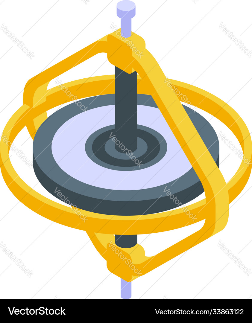 Isometric Gyroscope Icon Royalty Free Vector Image