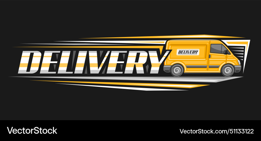 Logo for delivery van Royalty Free Vector Image