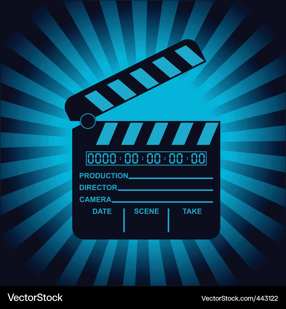 Movie clapper board Royalty Free Vector Image - VectorStock