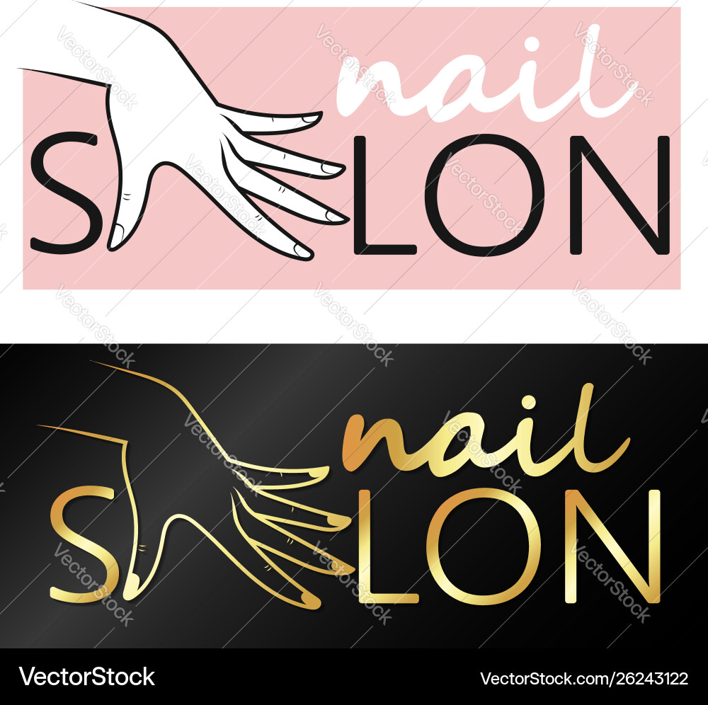Nail salon design Royalty Free Vector Image - VectorStock