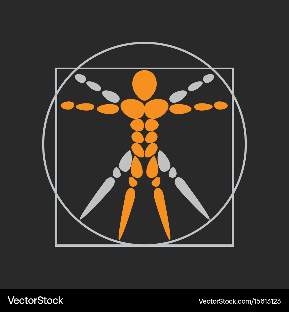 Anatomy logo icon design Royalty Free Vector Image