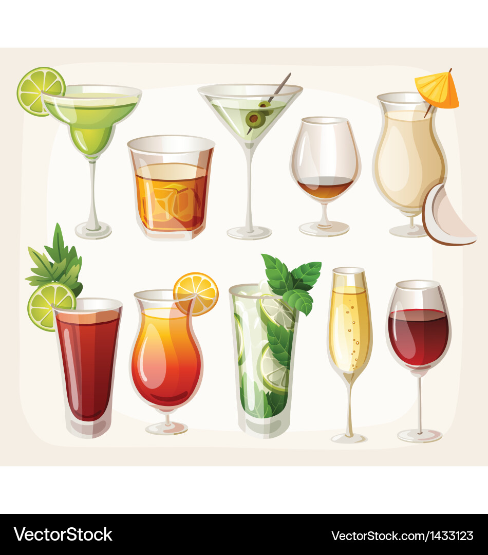 Coctails Vector Images (over 180)