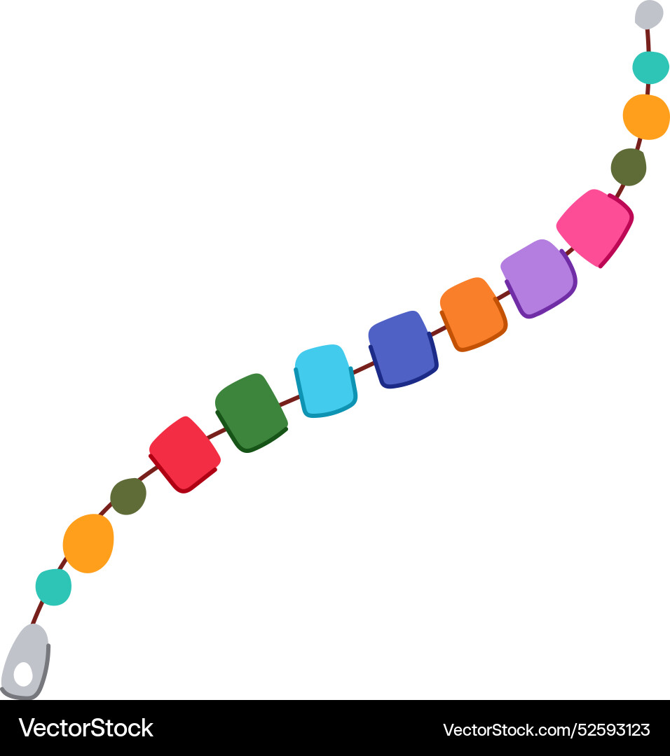 Cute friendship bracelet cartoon Royalty Free Vector Image