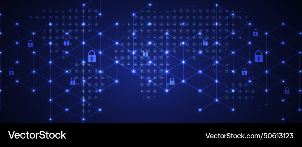 Cyber security and information or network Vector Image